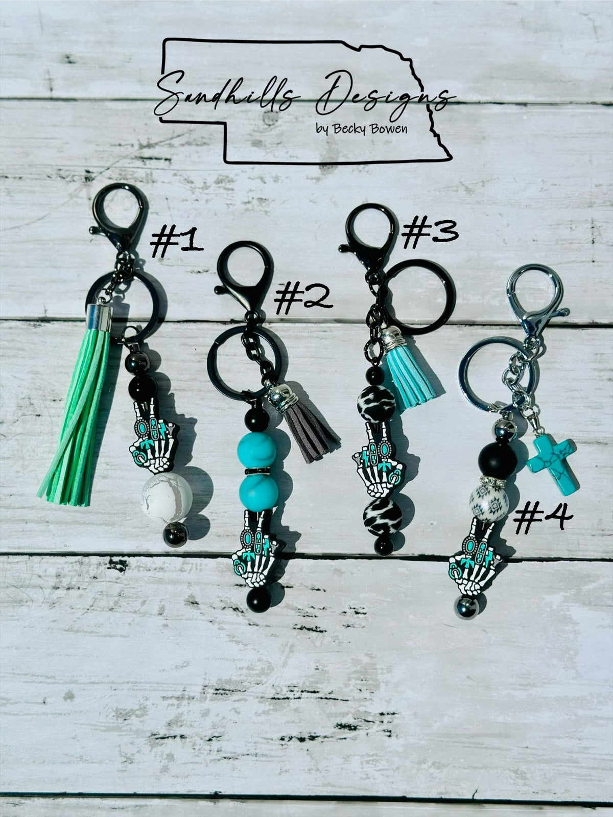 Skellie Peace Sign Keychains – Sandhills Designs